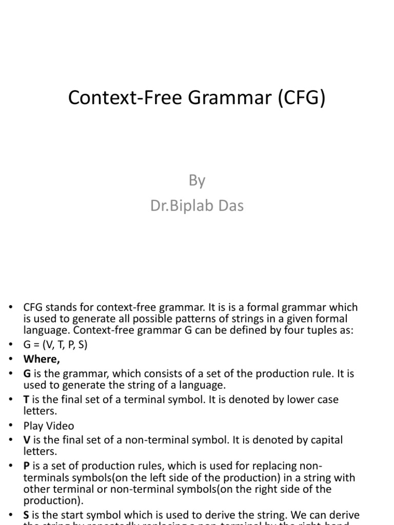 CFG & GNF | PDF | Metalogic | Grammar