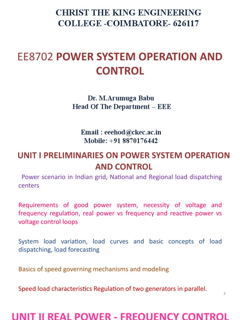 Unit I - 23 - 08 - 2021 | PDF | Electric Power System | Electric Power