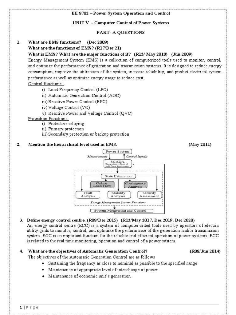 Two Marks Unit V 09112022 Pdf Electrical Engineering Electricity 