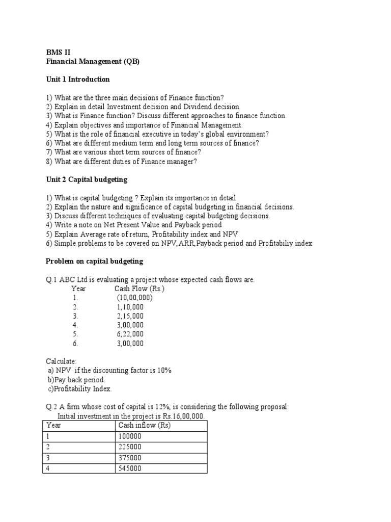 301 FM | PDF | Finance & Money Management
