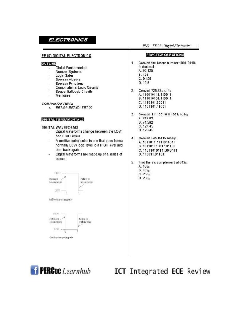 EE 07 - Digital Electronics PPDF 2 | PDF