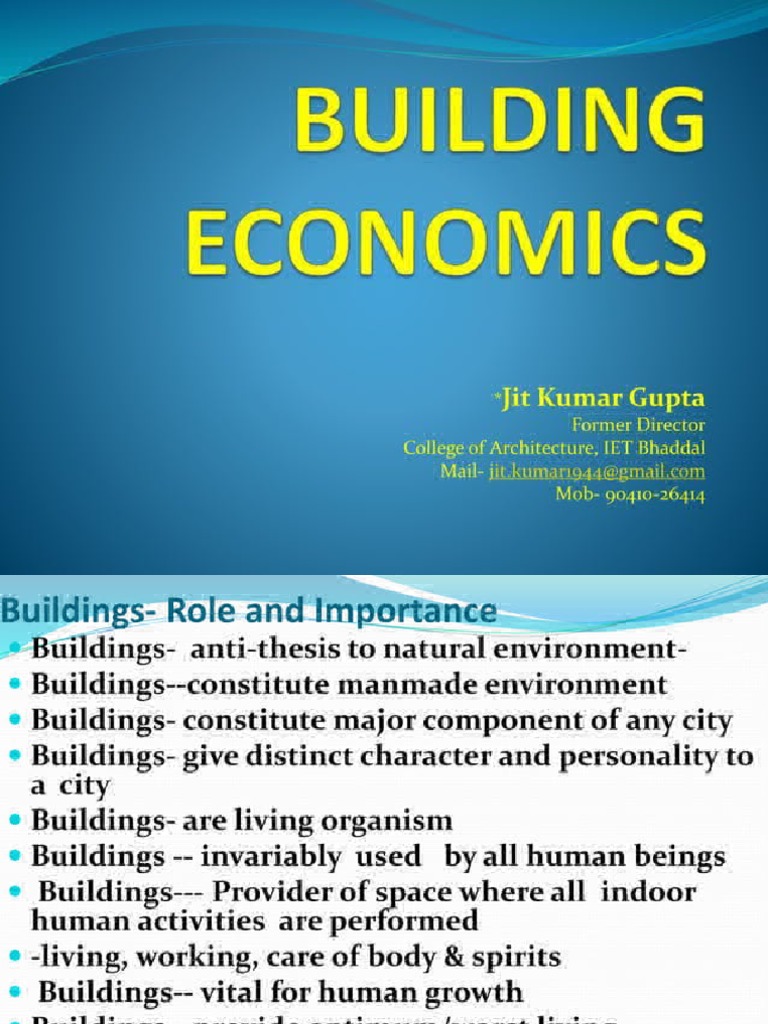 Building Economics | PDF