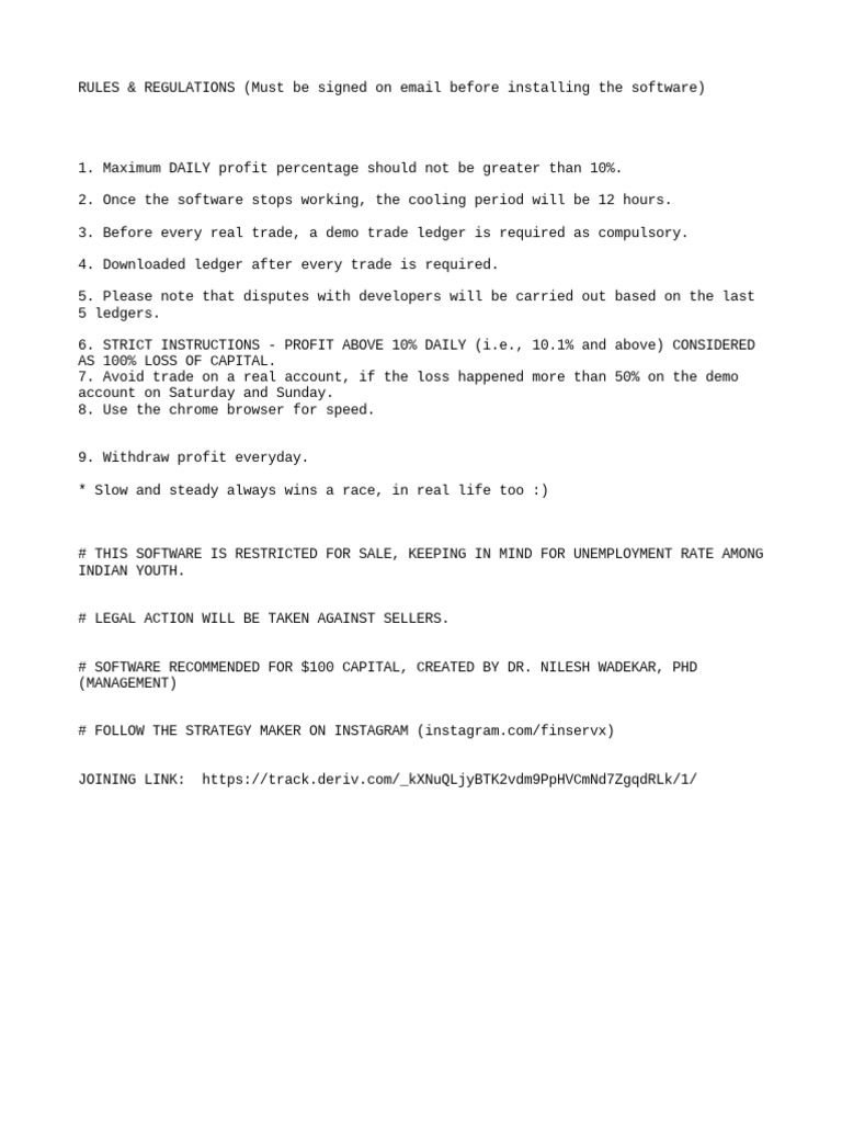 Derive Earning Bot | PDF