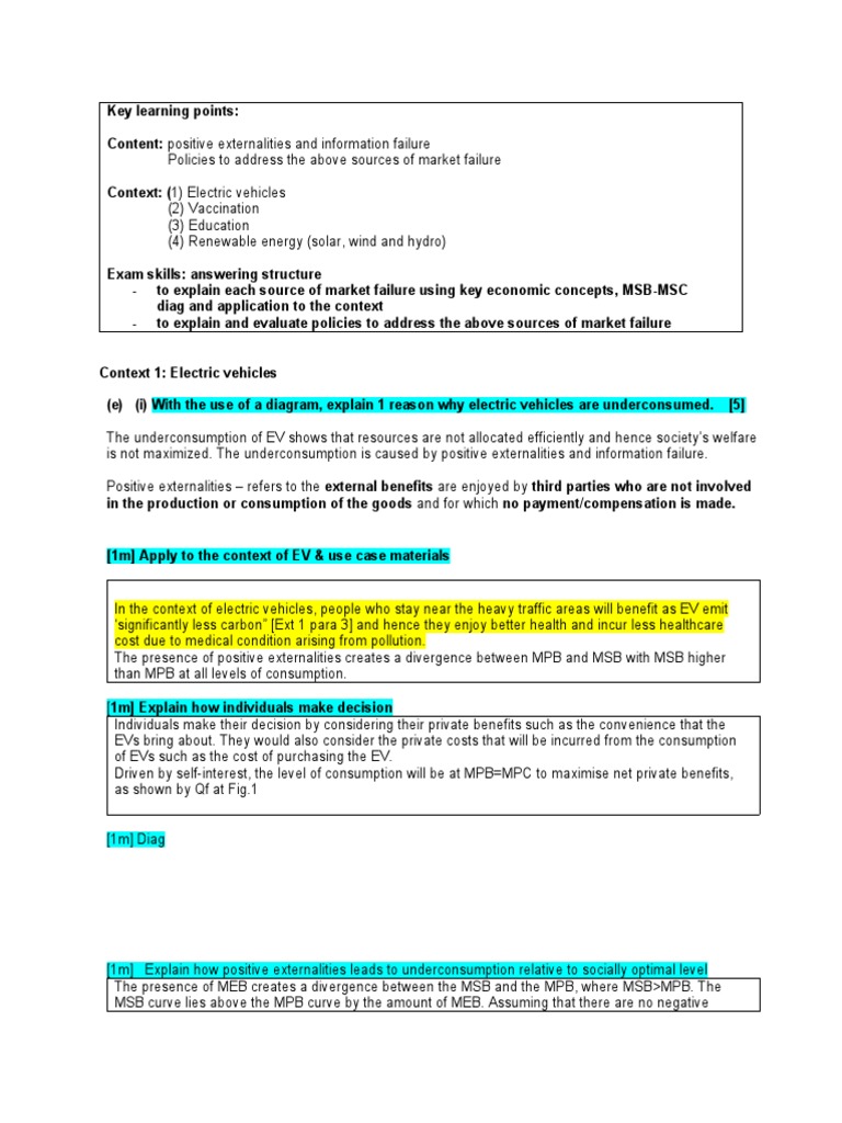 (0827) Ans Structure - Positive Externalities & Info Failure | PDF ...