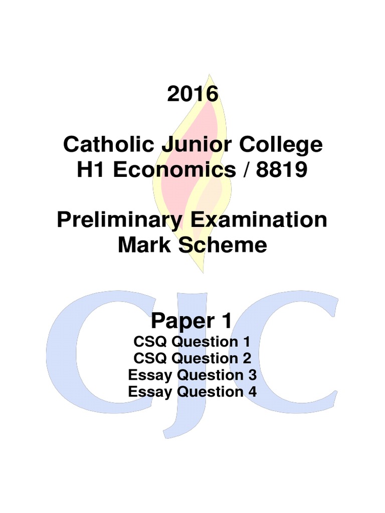 2016 CJC Econs Prelim | PDF | Subsidy | Labour Economics