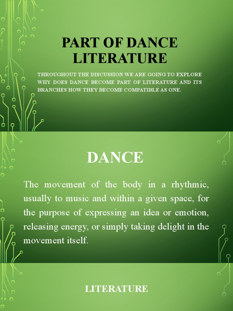 Dance as Literature: An Exploration | PDF | Poetry