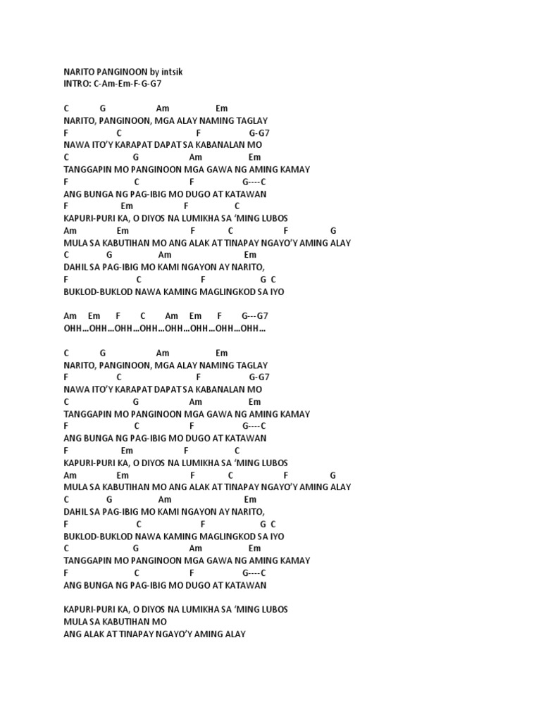 NARITO PANGINOON by Intsik | PDF