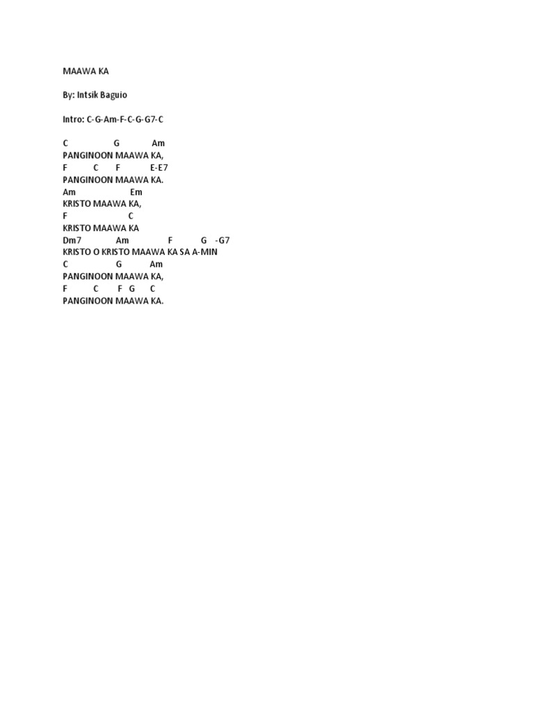 MAAWAKA by Intsik Baguio | PDF