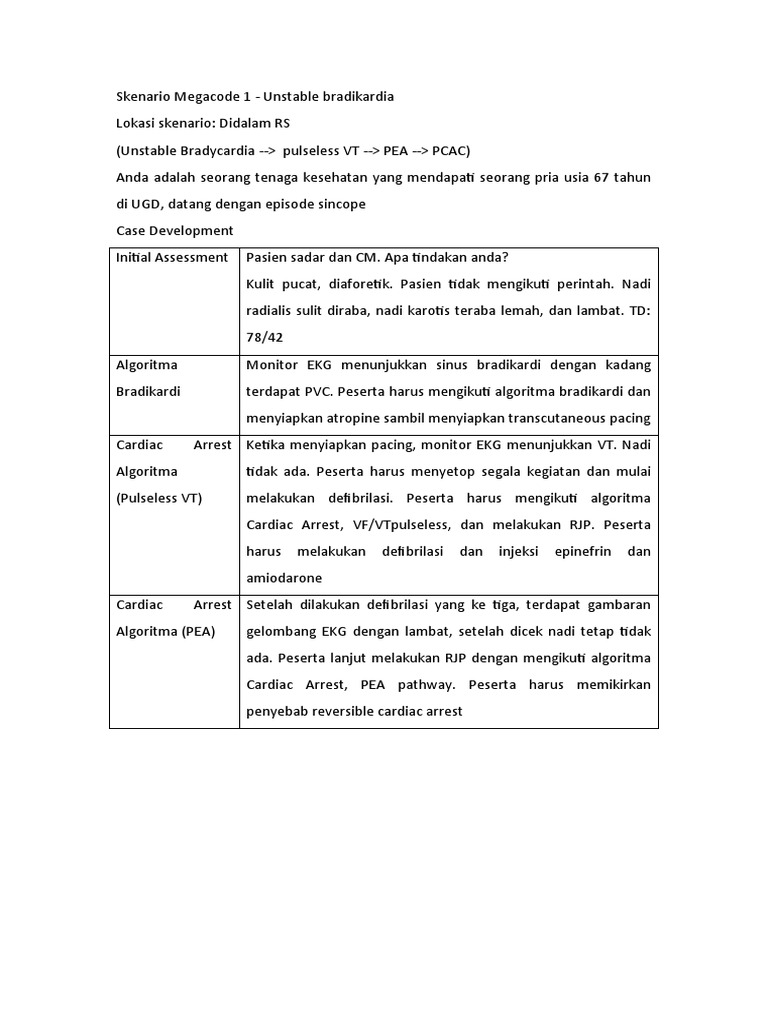 Skenario Megacode | PDF | Sains & Matematika | Teknologi & Rekayasa