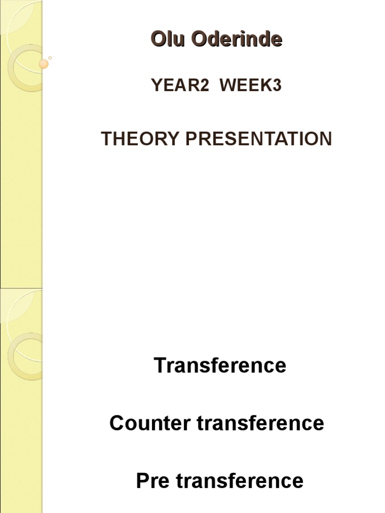 Understanding Transference: A Presentation on Freud's Foundational ...