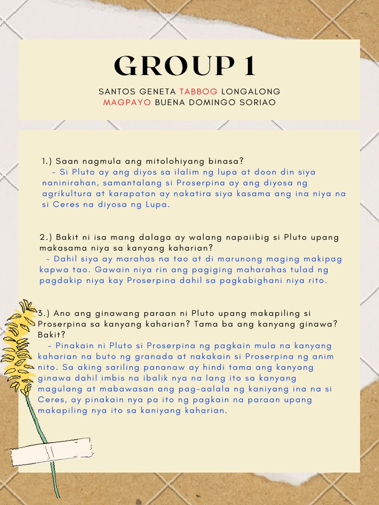 Filipino Groupings | PDF