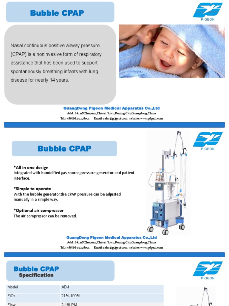 Bubble CPAP AD-I | PDF | Equipment | Medical Specialties