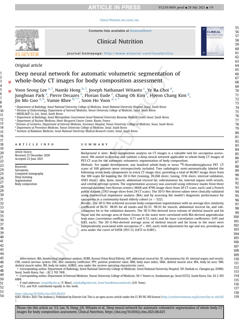 Deep Neuronal Network | PDF | Ct Scan | Adipose Tissue