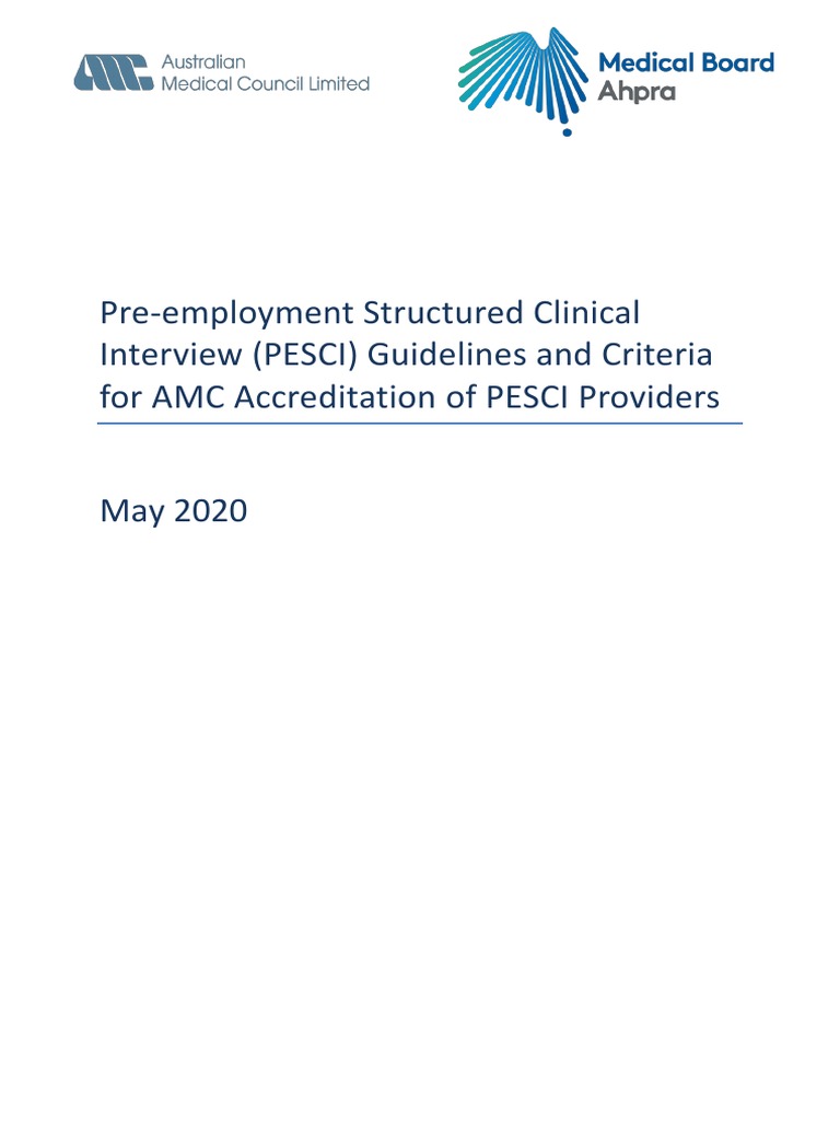PESCI Guidelines for AMC Accreditation | PDF | General Practitioner | Risk