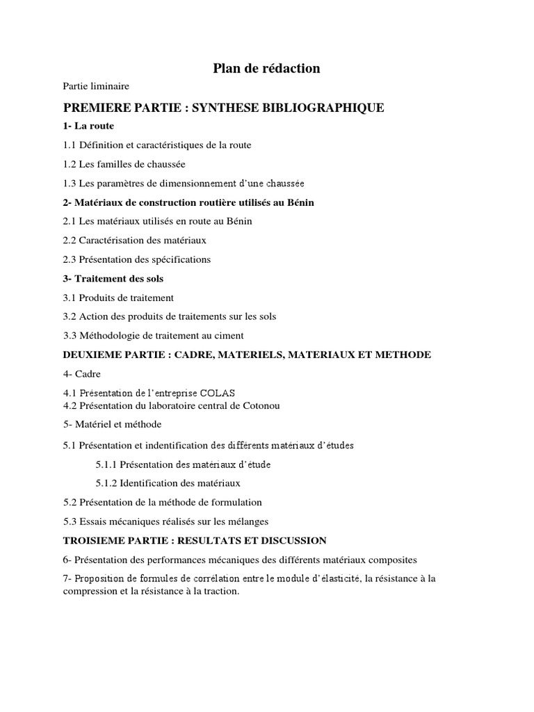 Plan de Rédaction 2 | PDF