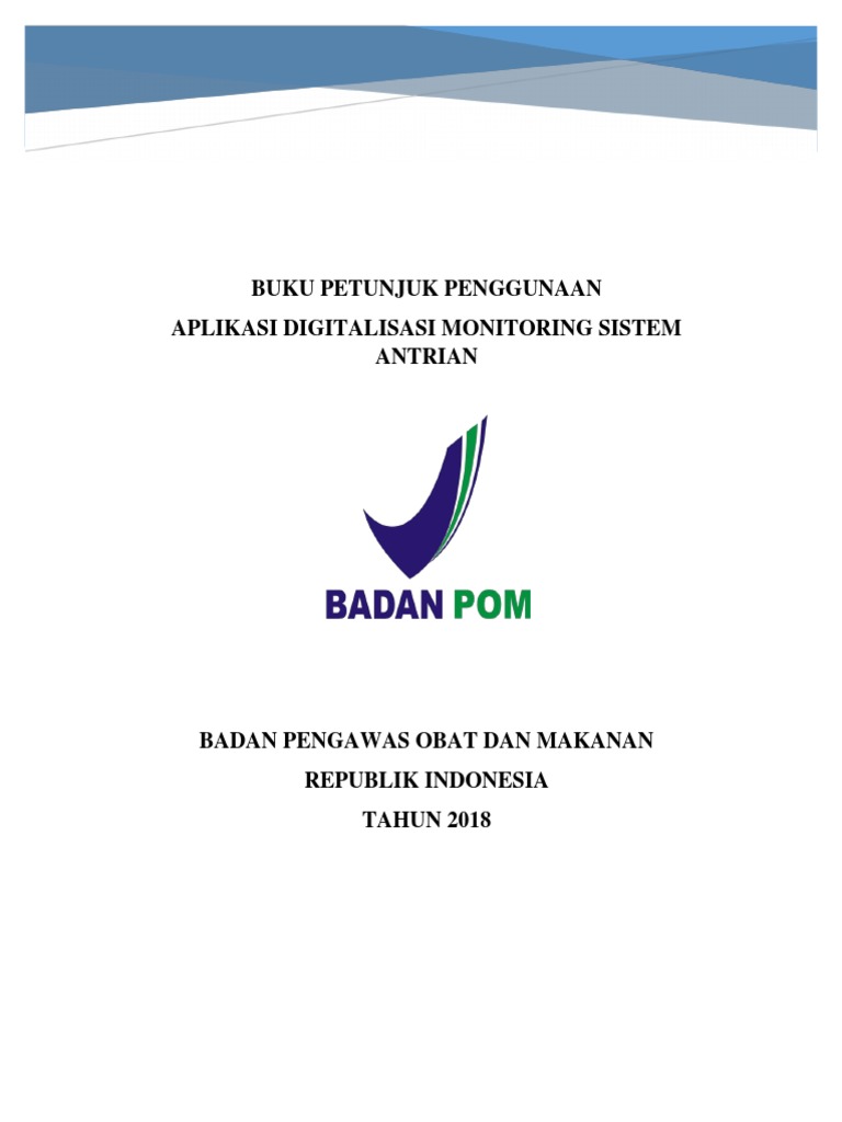 Manual Book Sistem Antrian Online BPOM | PDF