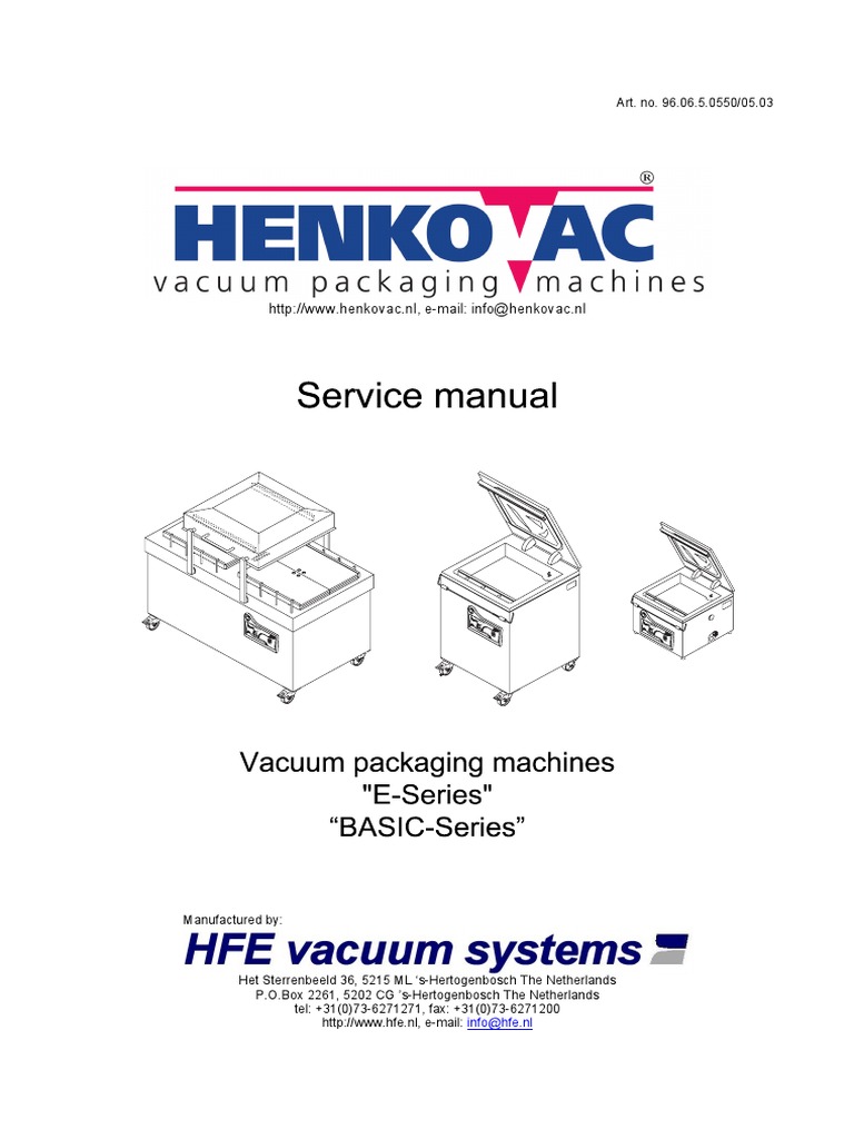 Henkovac Vacuum Machine Manual | PDF | Hertz | Electrical Engineering