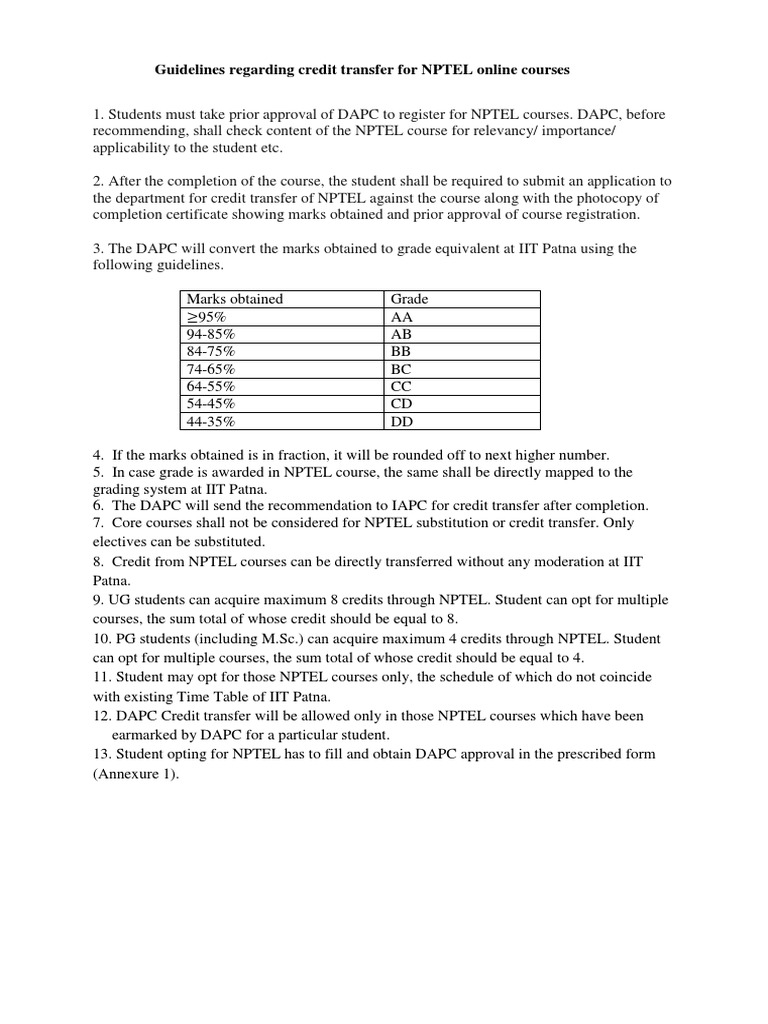 Nptel Guidelines Pdf
