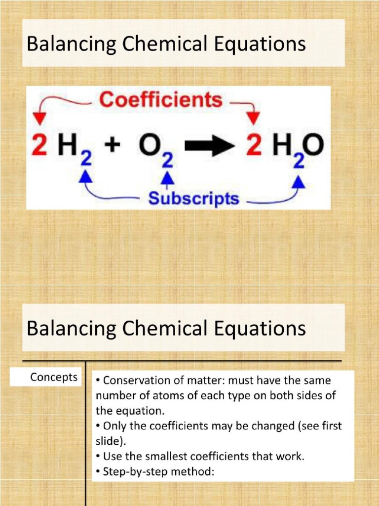 How To Balance Chemical Equations | PDF