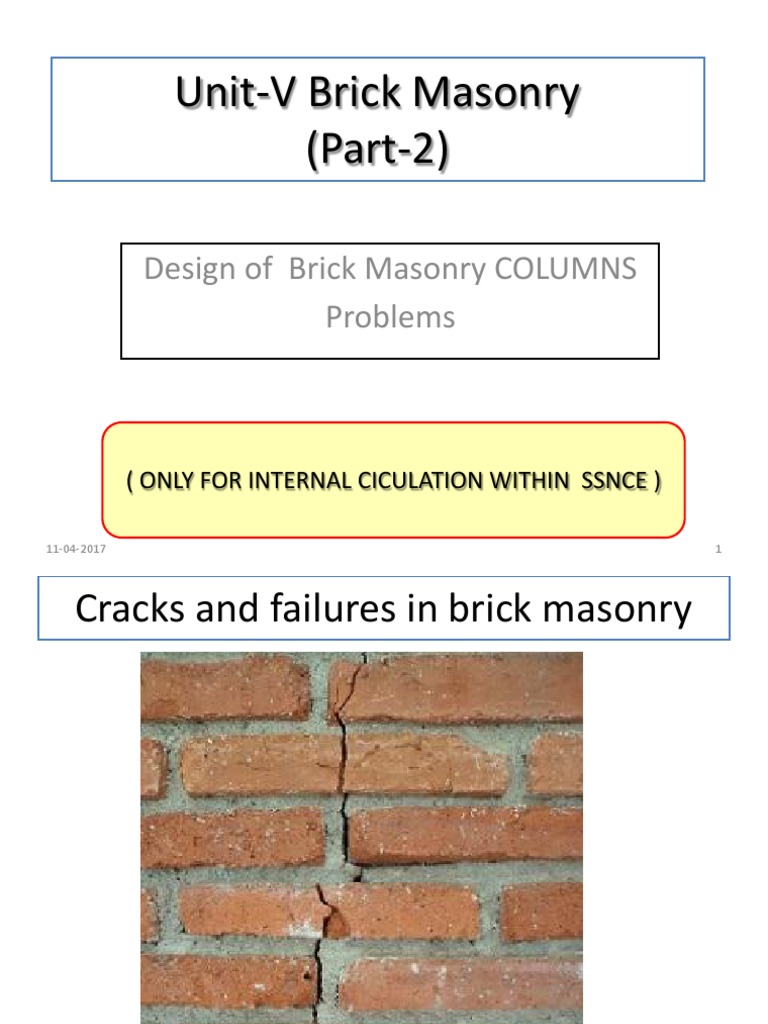 Brick Masonry Column Design Guide | PDF | Column | Brick