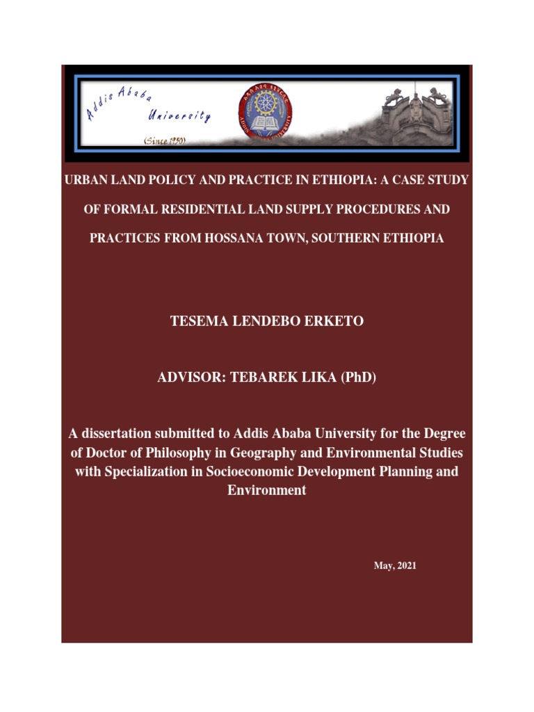 Tesema Lendebo | PDF | Policy | Thesis