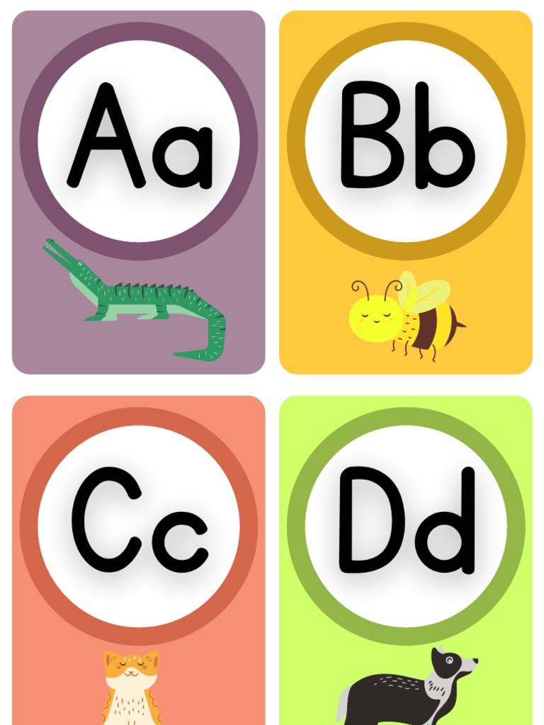 Alphabets Animals Flashcards | PDF