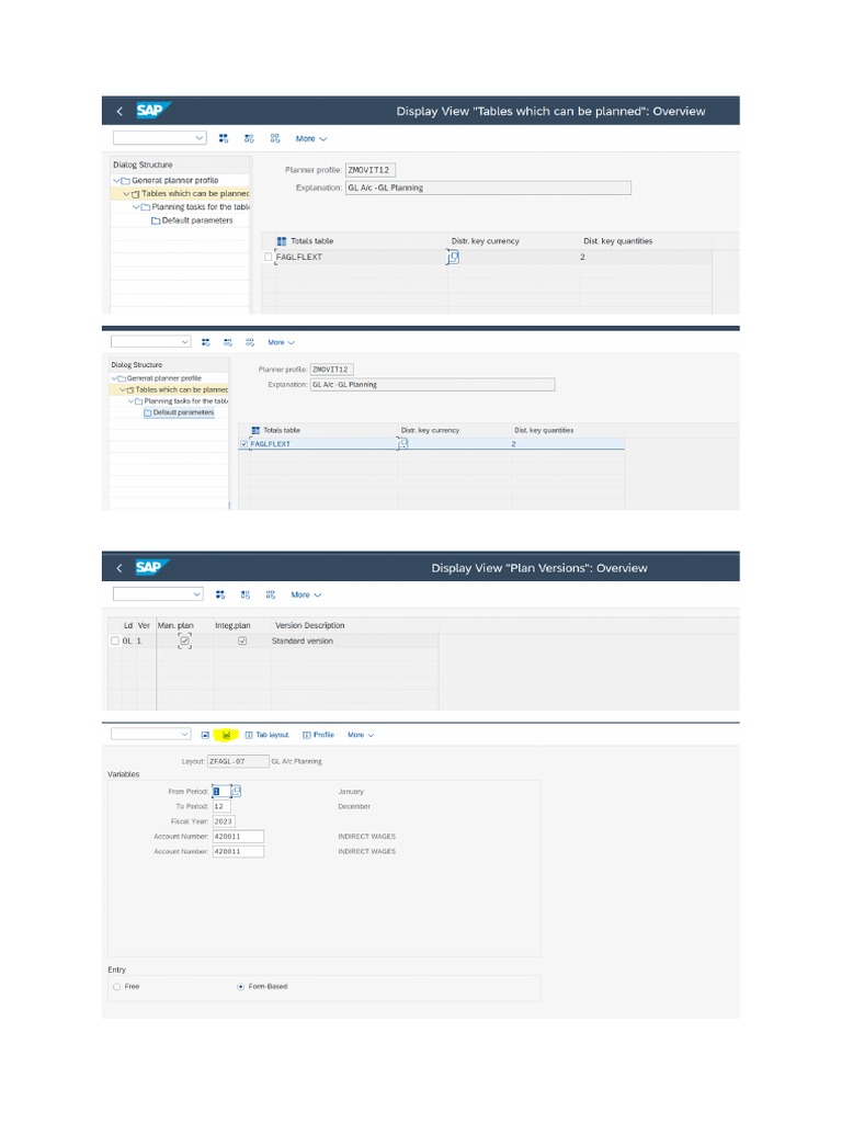 SAP GL Budget Planing | PDF