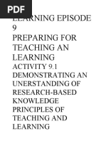 FS 1 Episode 9 | PDF | Learning | Teaching Method
