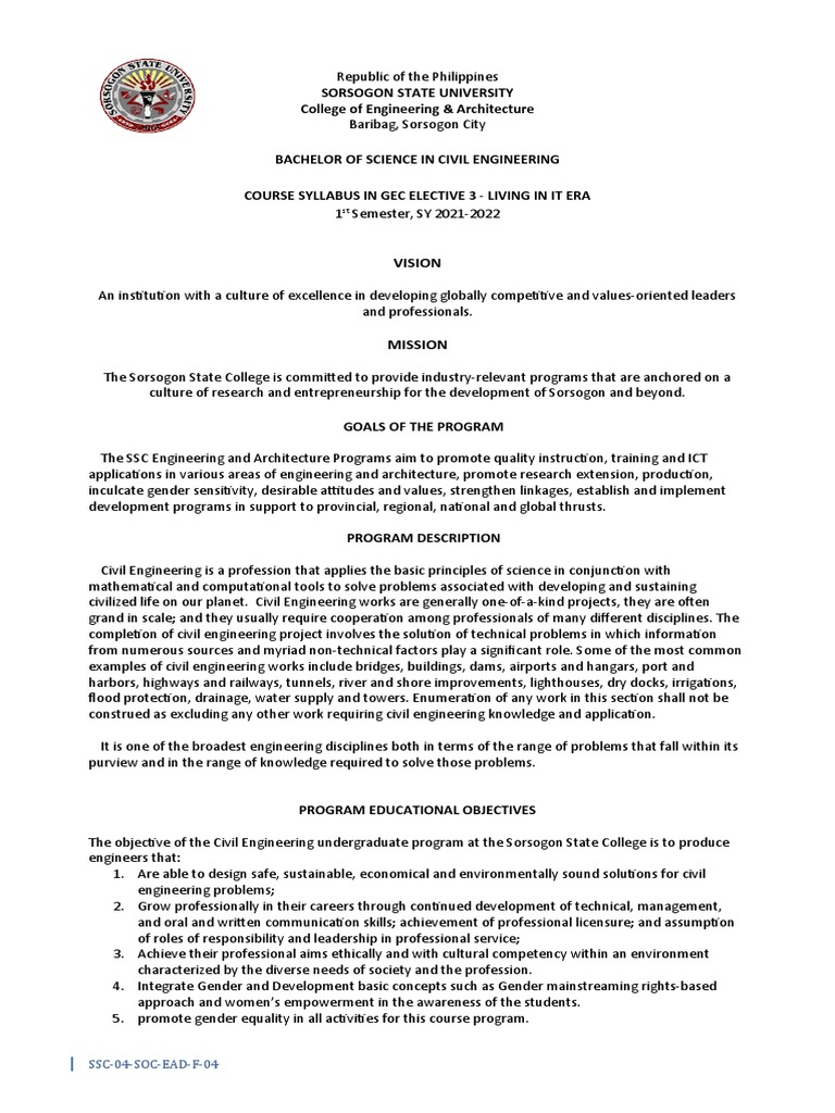 Syllabus It Era 2020 | PDF | Engineering | Information And ...