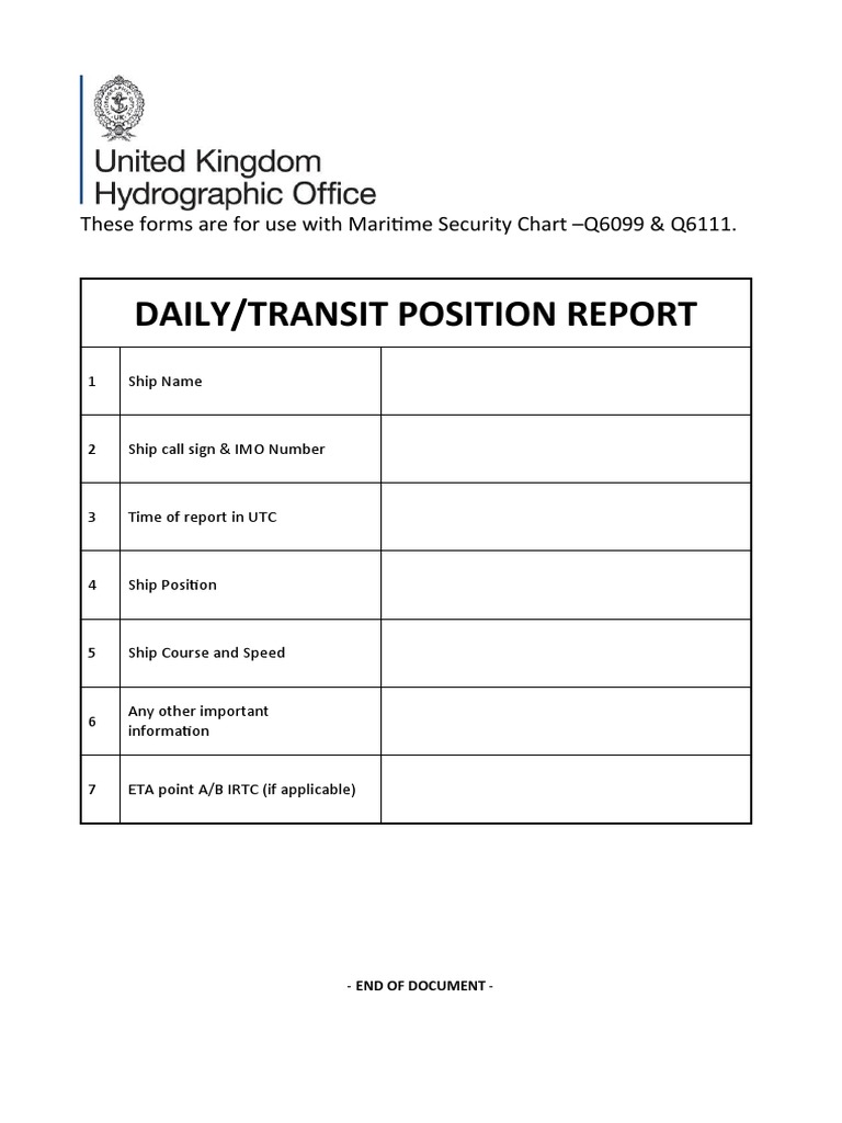 Maritime Security Reporting Forms | PDF