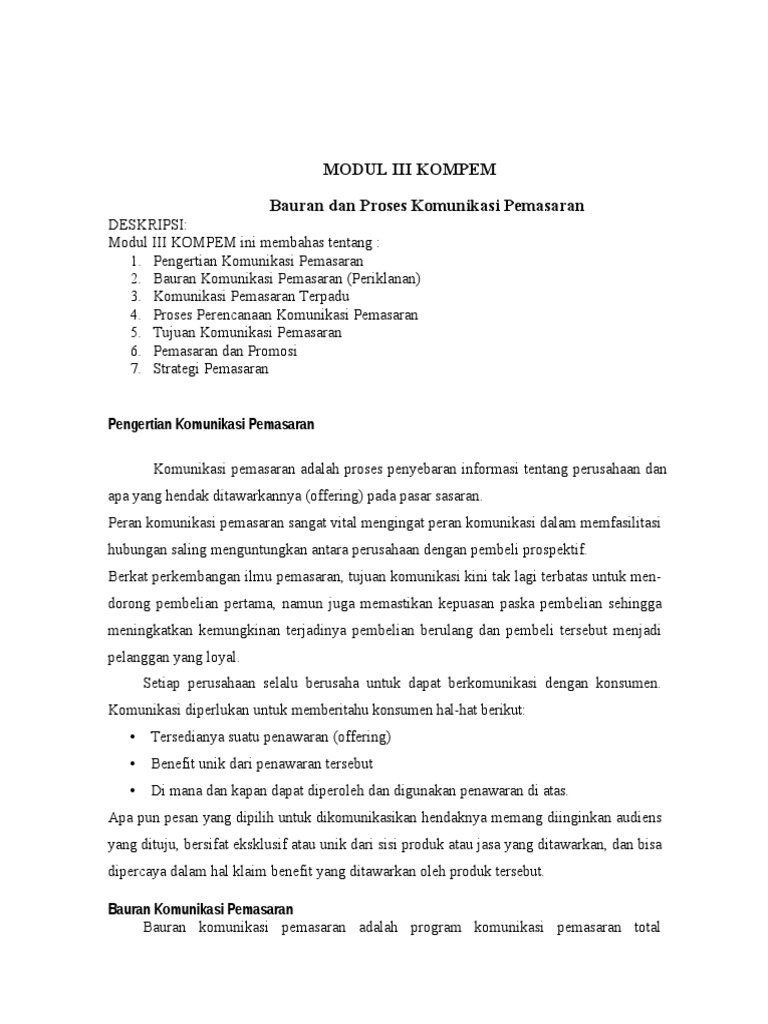 Modul Iii Kompem | PDF