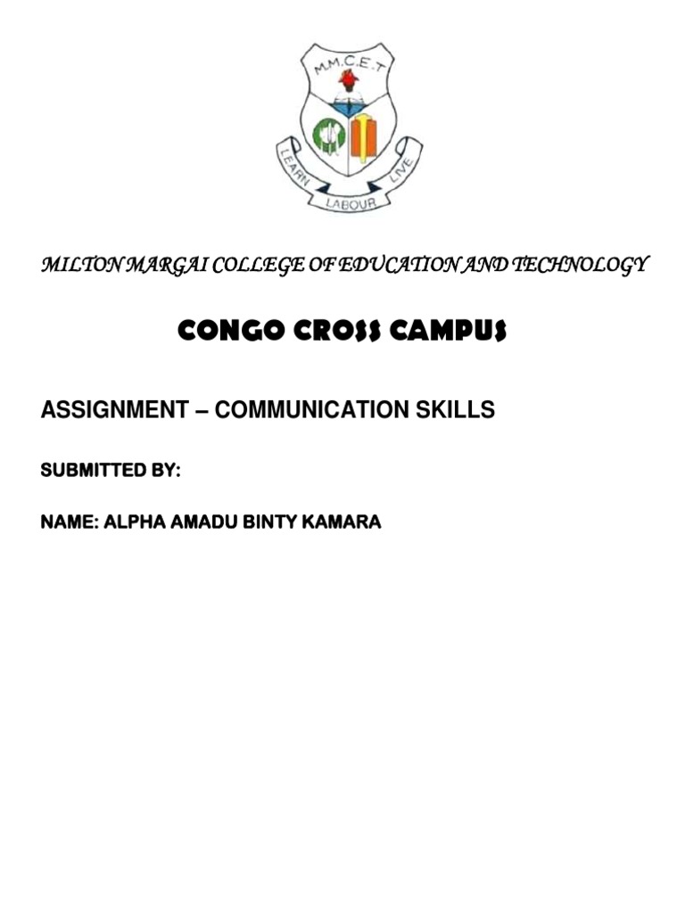 Communication Skills Assignment | PDF | Communication | Nonverbal ...