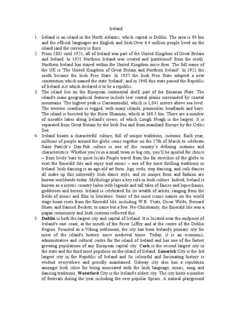 Ireland | PDF | Ireland | United Kingdom