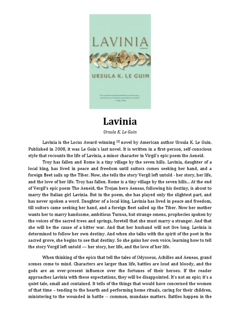 Lavinia | PDF | Aeneid | Virgil