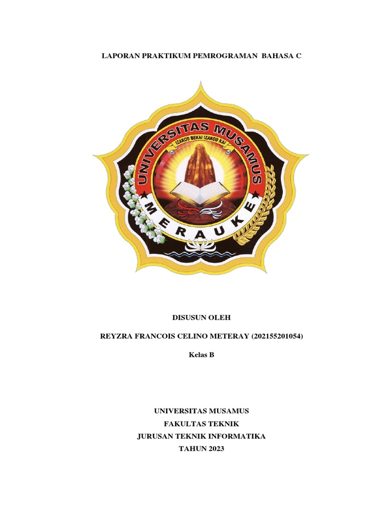 Laporan Praktikum Pemrograman Bahasa C | PDF