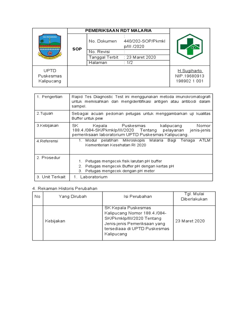 Sop Uji Kualitas Buffer | PDF