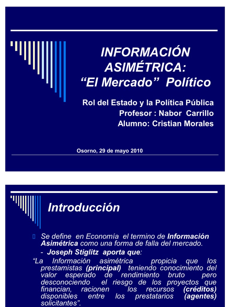 Información Asimétrica | PDF | Política
