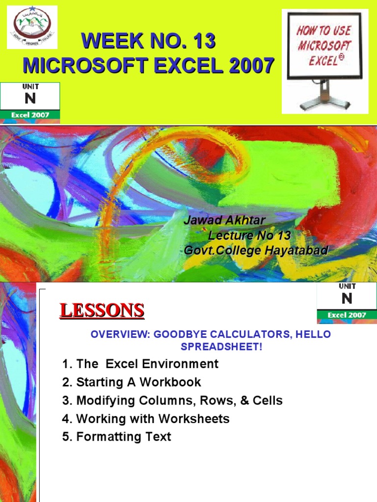 Microsoft Excel Basics | PDF | Microsoft Excel | Spreadsheet