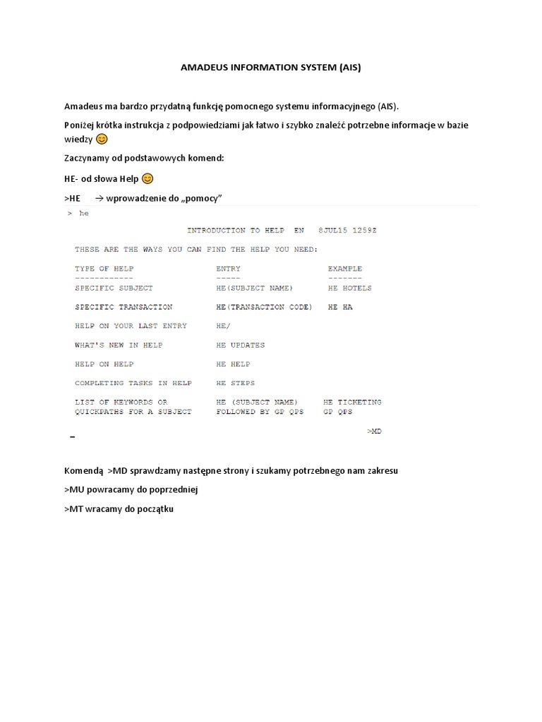 Amadeus Information System | PDF