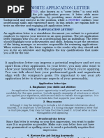 APLICATION LETTER PPT Nova | PDF | Résumé | Communication