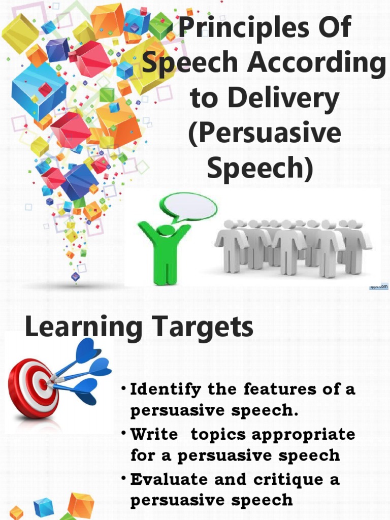 SPEECH DELIVERY PPTX | PDF | Persuasion | Rhetoric