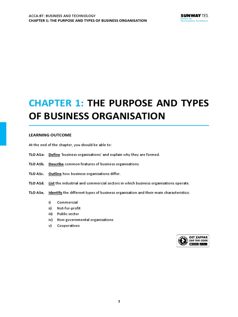 Understanding the Purpose and Types of Business Organisations | PDF ...