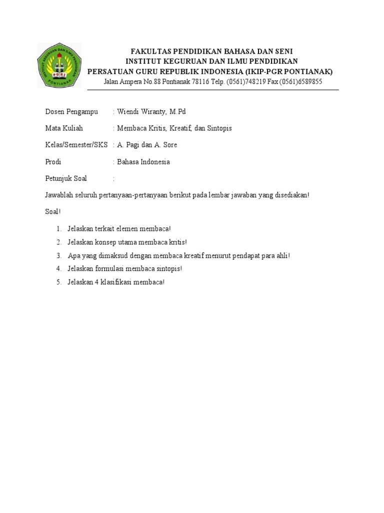 Karakteristik Membaca Kritis dan Sintopis | PDF | Karier & Perkembangan