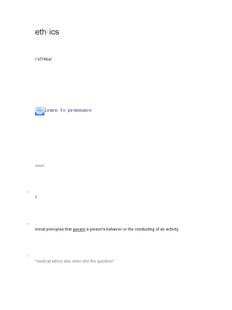 What is Ethics?: An Overview of the Concept of Ethics and its Key ...