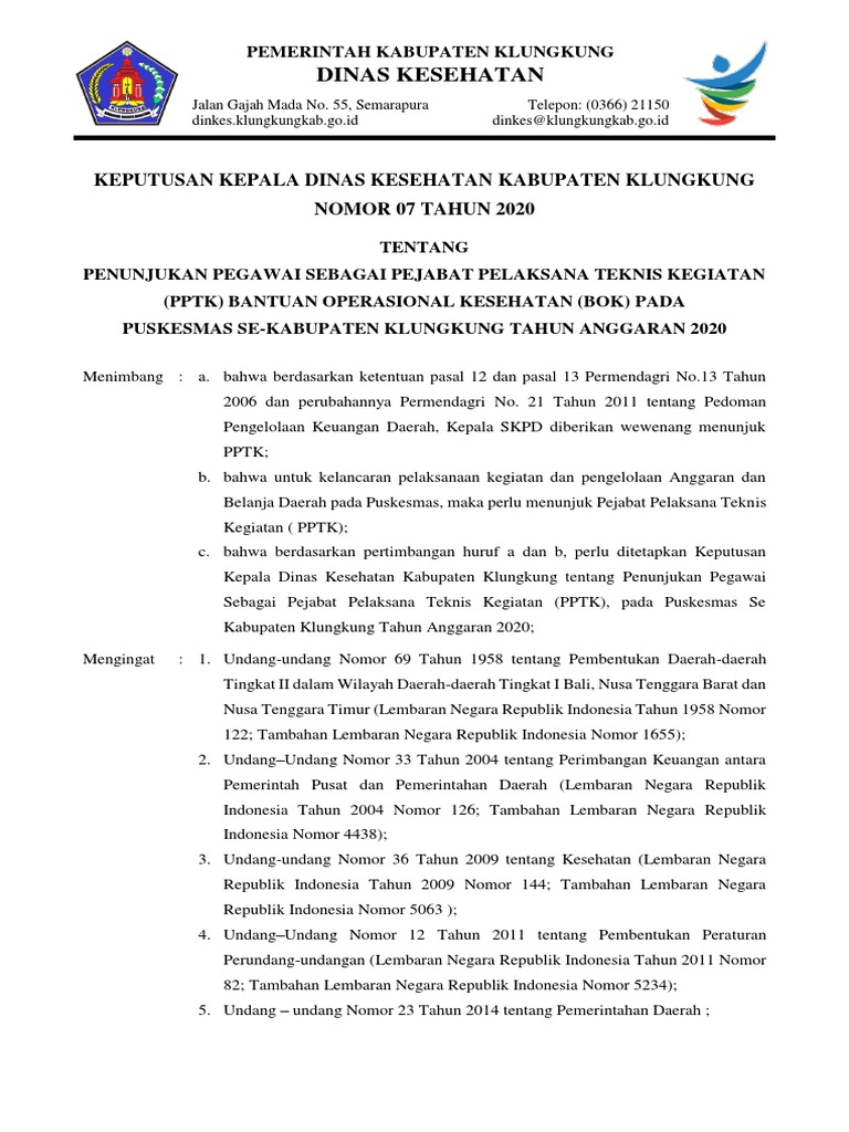 SK PPTK Bok + TTD | PDF