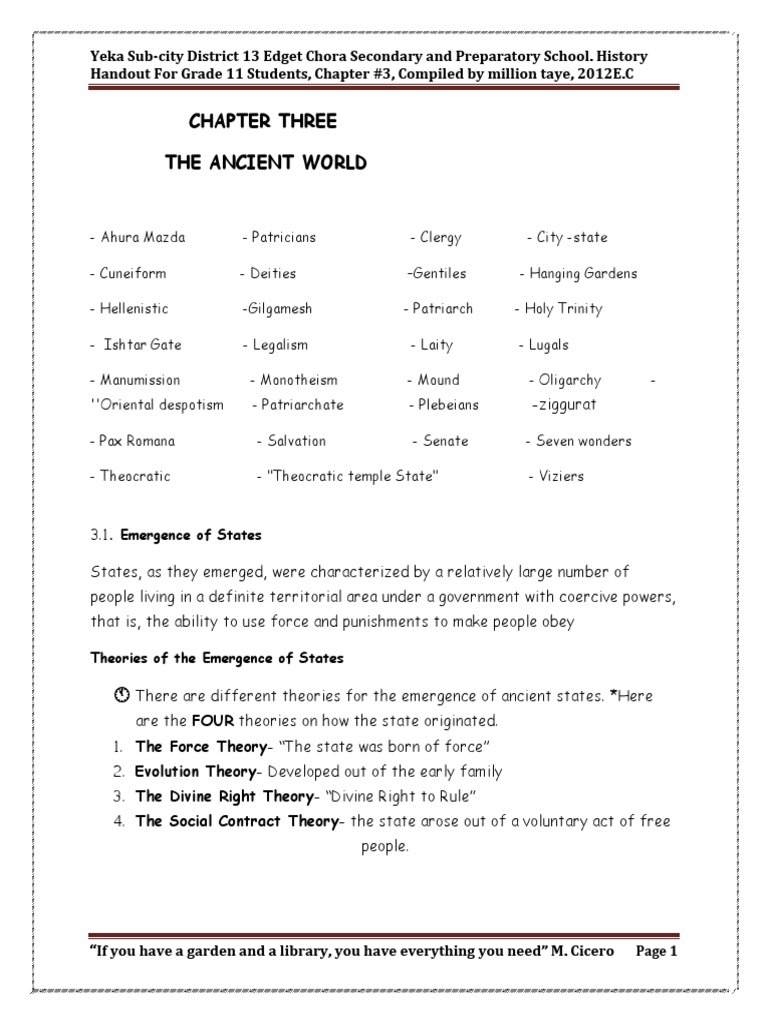 Chapter Three The Ancient World | PDF | Augustus | Babylon