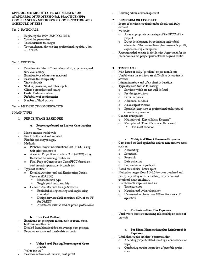 SPP Doc 210 | PDF | Architect | General Contractor