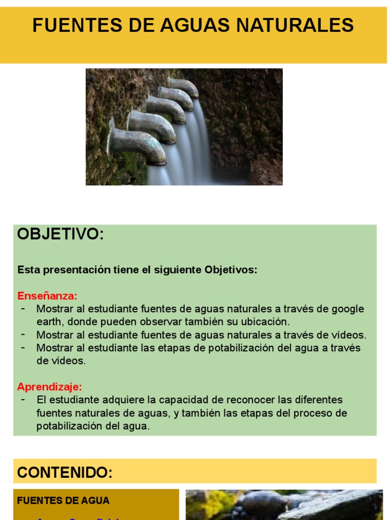 Fuentes de Aguas Naturales | PDF