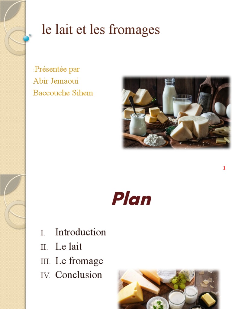 Expose Sur Le Lait Et Les Fromages | PDF | Fromage | Produits laitiers