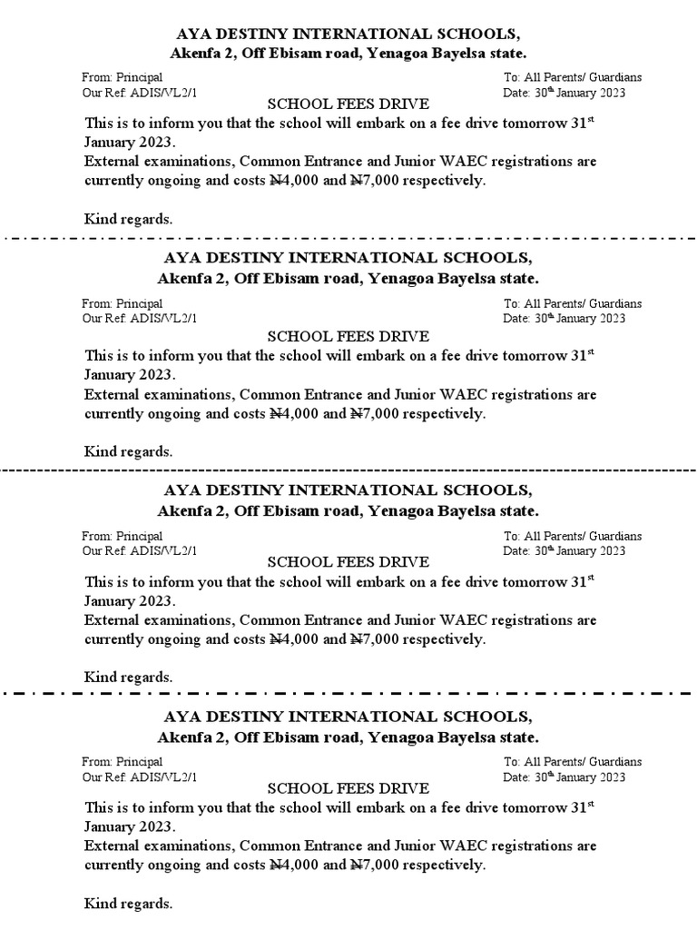 Aya Destiny International Schools | PDF